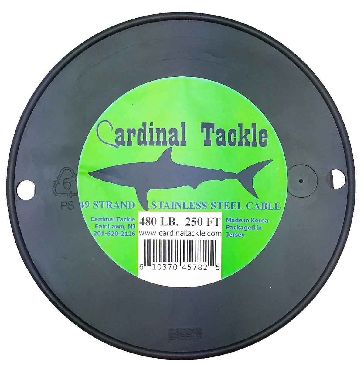 480# Bright Stainless Steel Cable- 250 ft Spool – Cardinal Tackle