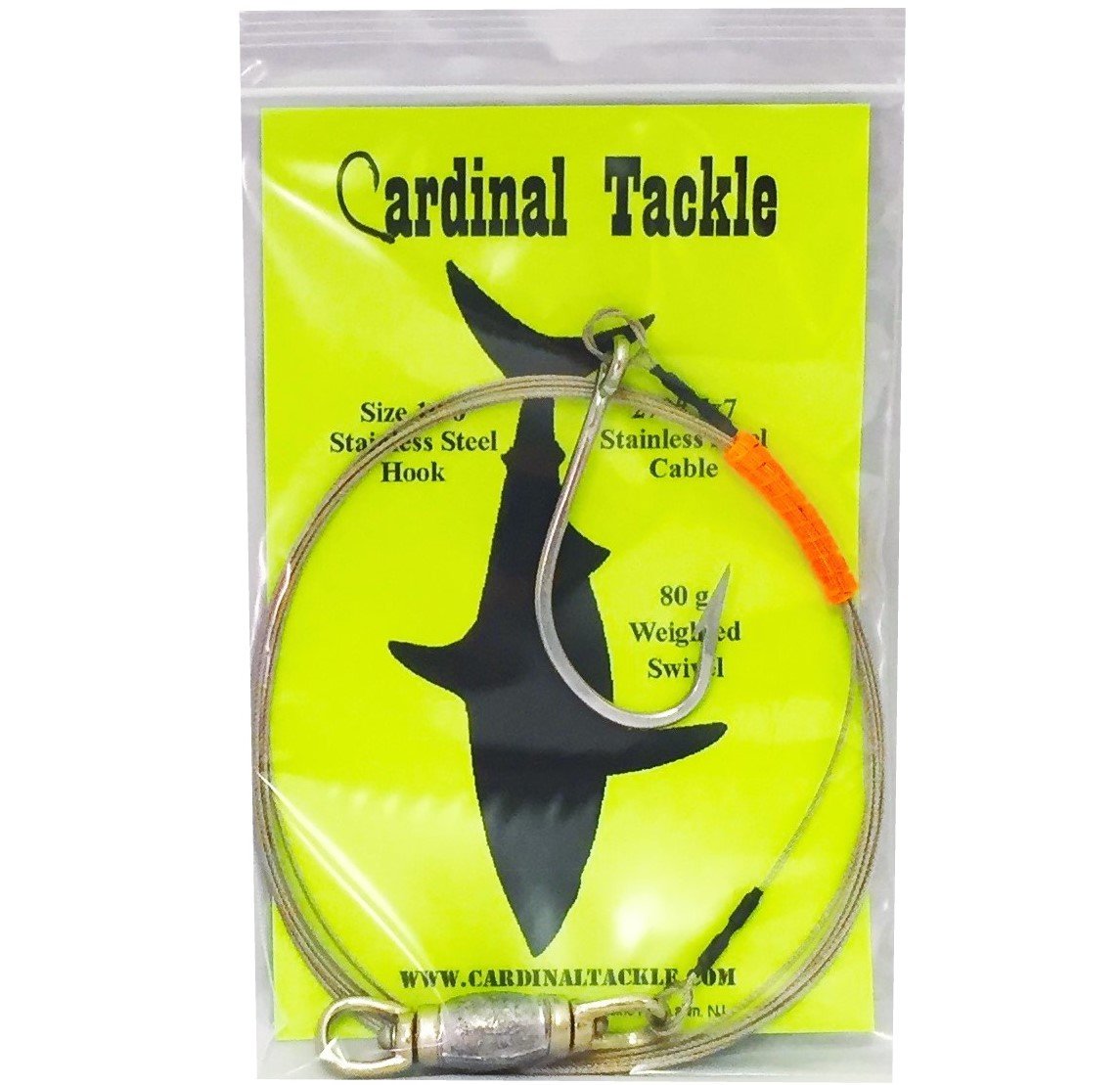 270# Bright Cable Weighted Shark Rig- 10/0 SS Hook – Cardinal Tackle